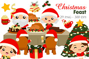 Christmas Feast Vector Clipart, a Decorative Illustration by ...