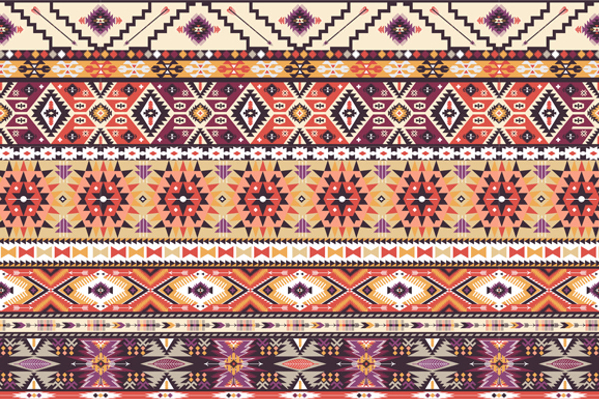 Collection Bright Aztec Patterns, a Pattern Graphic by tomuato