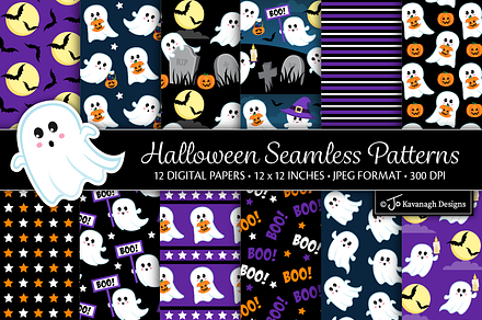 Halloween Digital Paper | Graphic Patterns ~ Creative Market