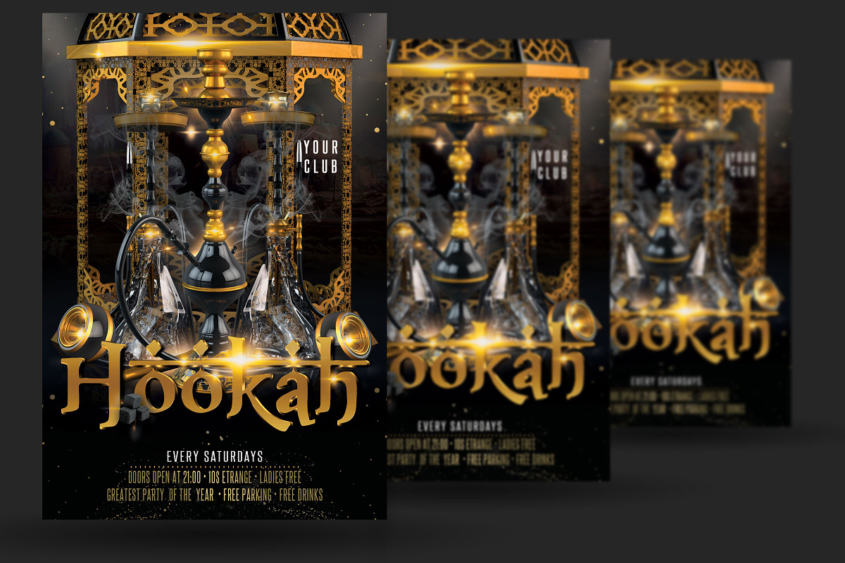 Hookah Flyer, a Flyer Template by Artolus