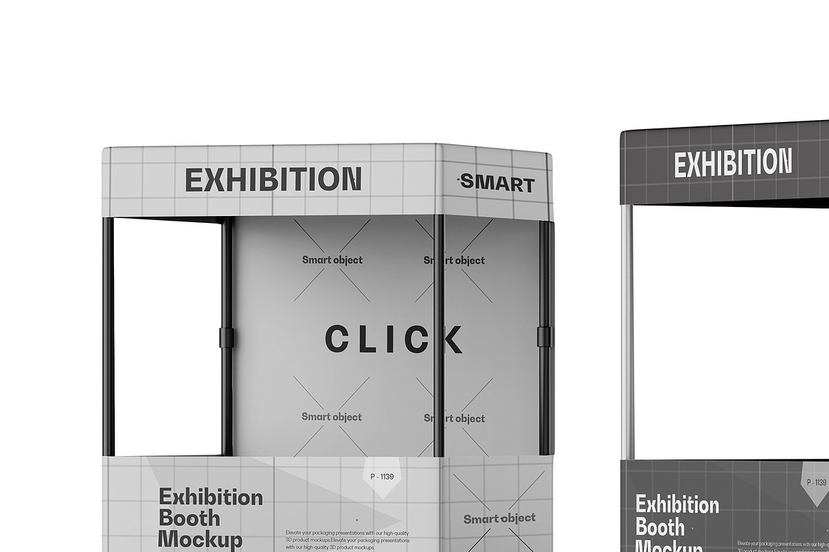 Exhibition Display Booth Mockup, an Advertising Mockup by Ram Studio LLC