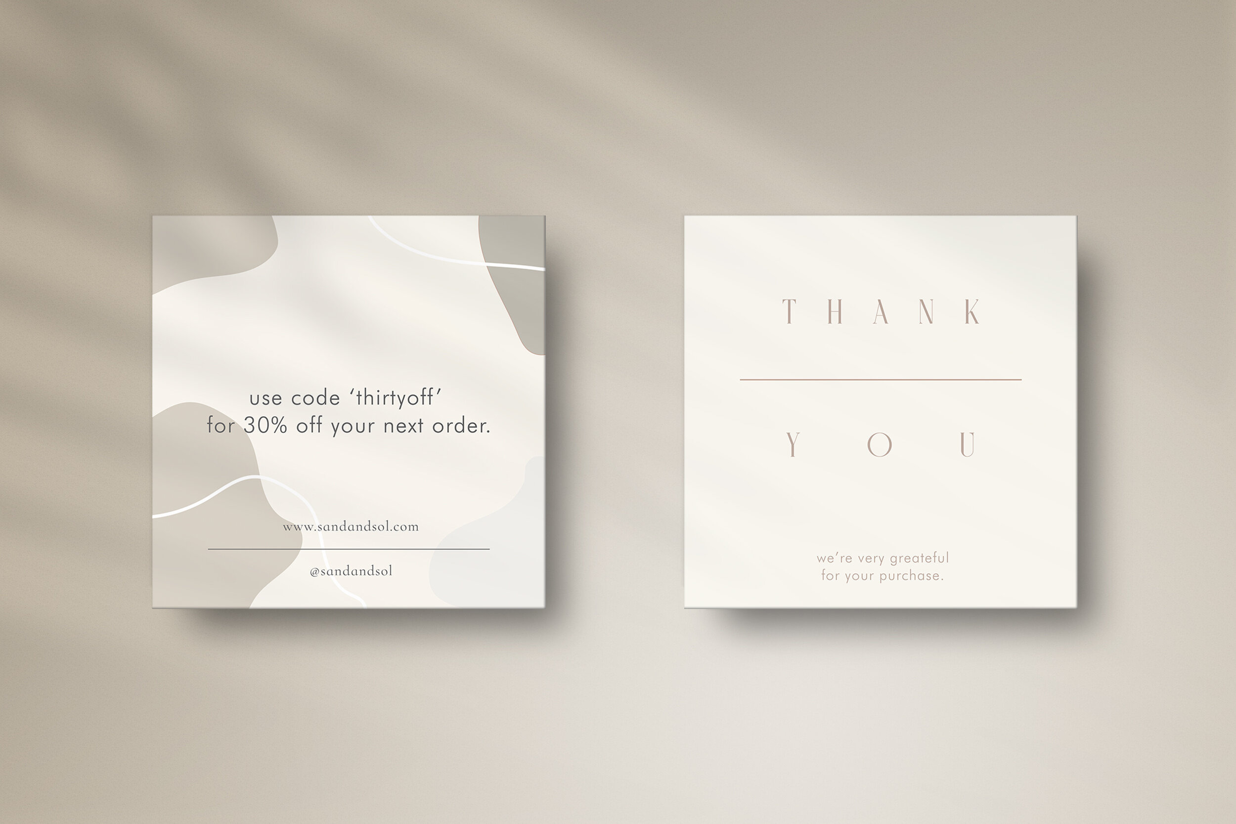 ayla | thank you card, a Card Template by atelier marbl
