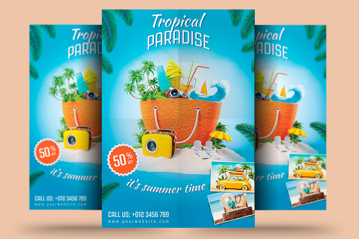 Travel & Tour Flyer, a Flyer Template by Rafoz | Creative Market