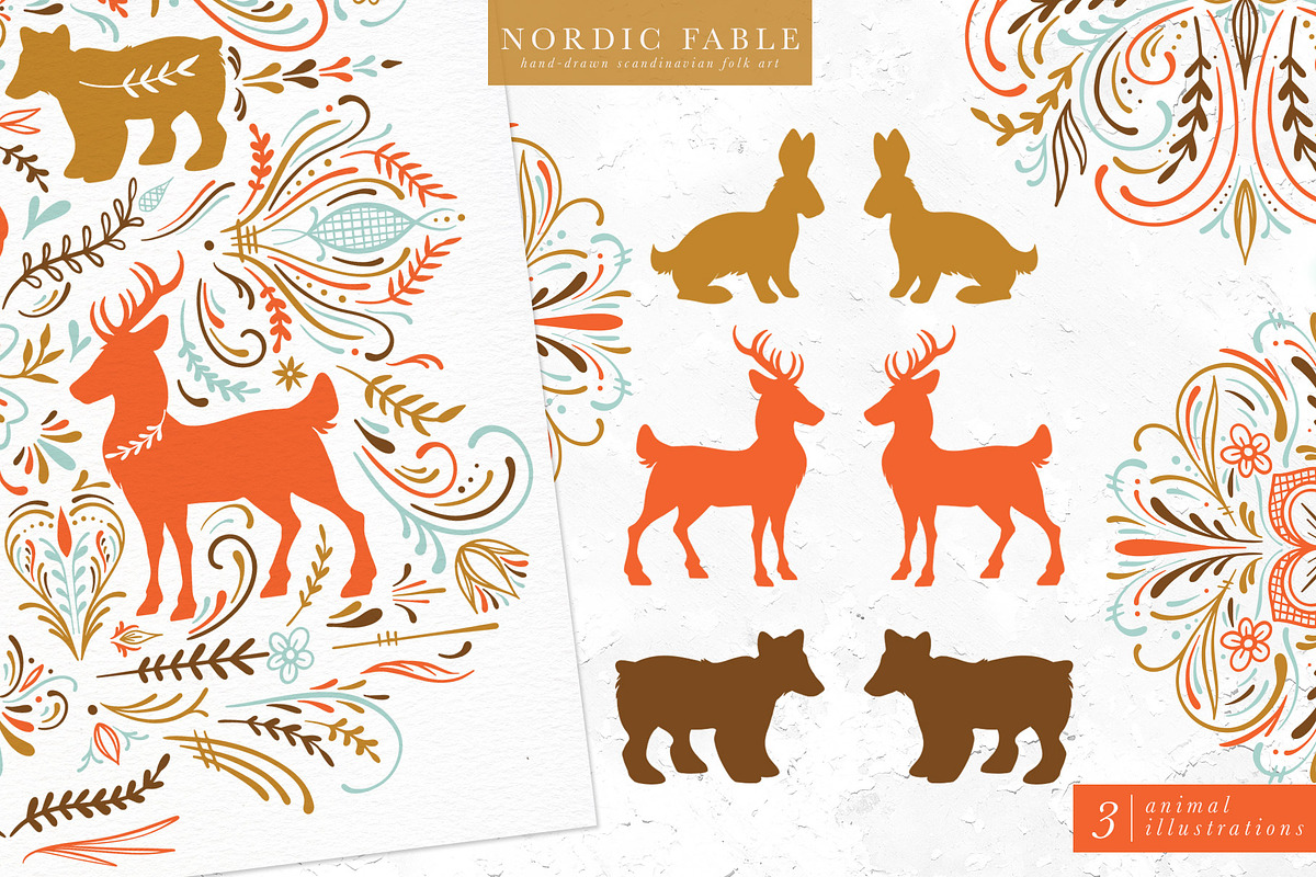 Nordic Fable Scandinavian Folk Art, an Animal Illustration by Eclectic ...