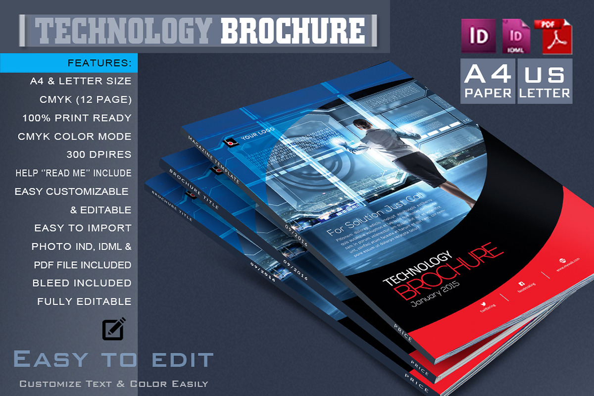 Technology Brochure Catalog, a Brochure Template by artico