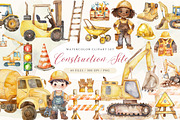 Kids Construction Clipart Bundle, a Decorative Illustration by ClipArtCharm