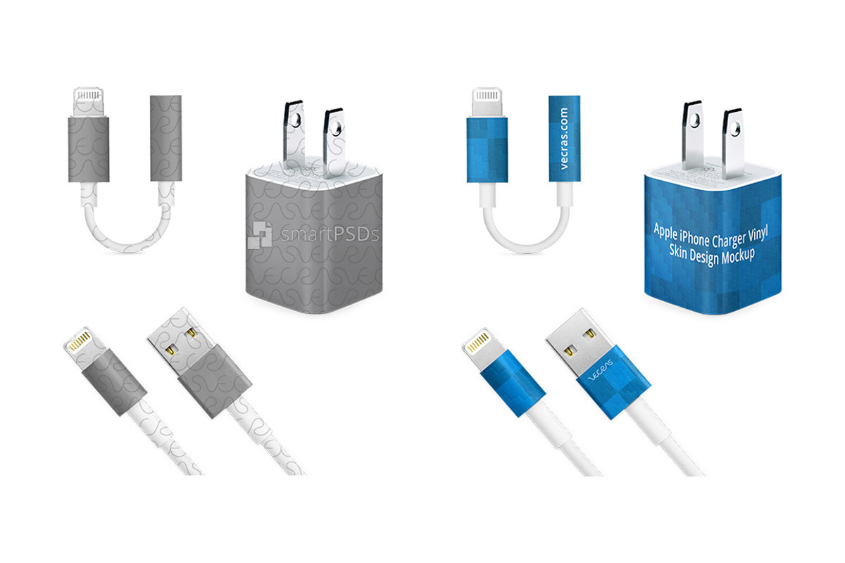 iPhone Power Adapter Skin PSD Mockup, a Product Mockup by VecRas