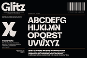 Glitz, a Sans Serif Font by senzana
