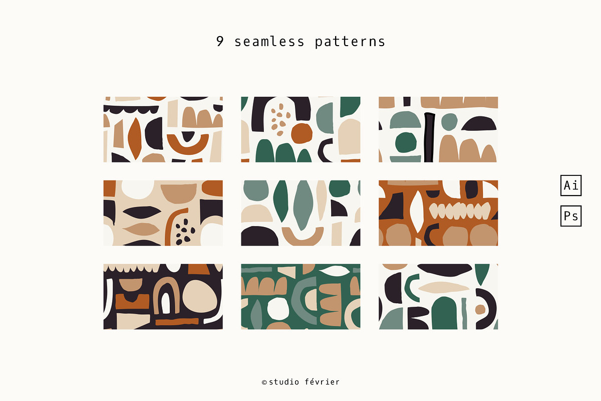 Paper Abstract 1 | Patterns + Shapes, a Pattern Graphic by Studio Fevrier