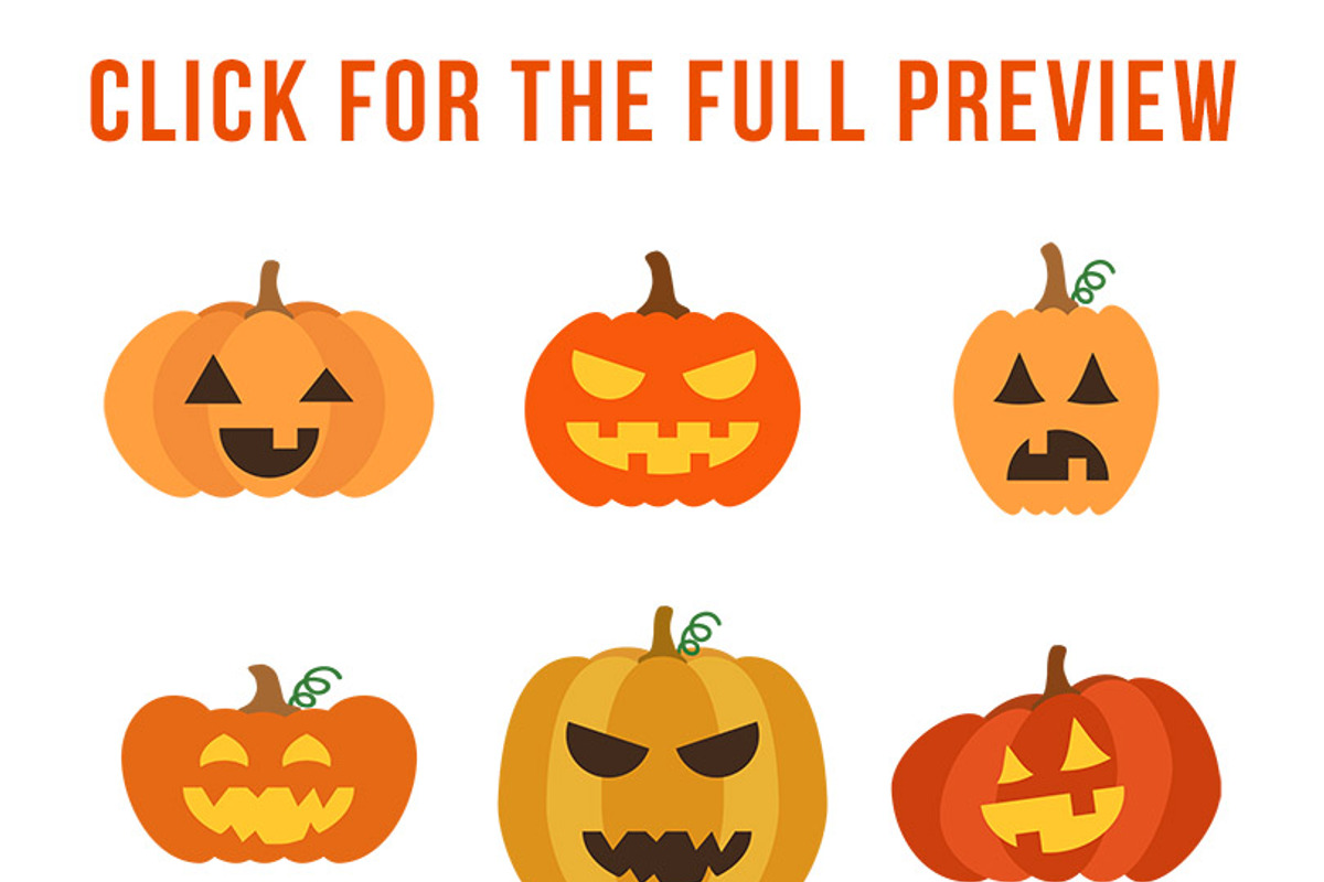 12 Jack O' Lanterns Clipart, an Illustration by The Digital Download Shop