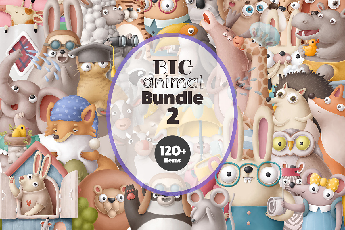 BIG animal bundle 2, an Animal Illustration by Anastasiya Klempach