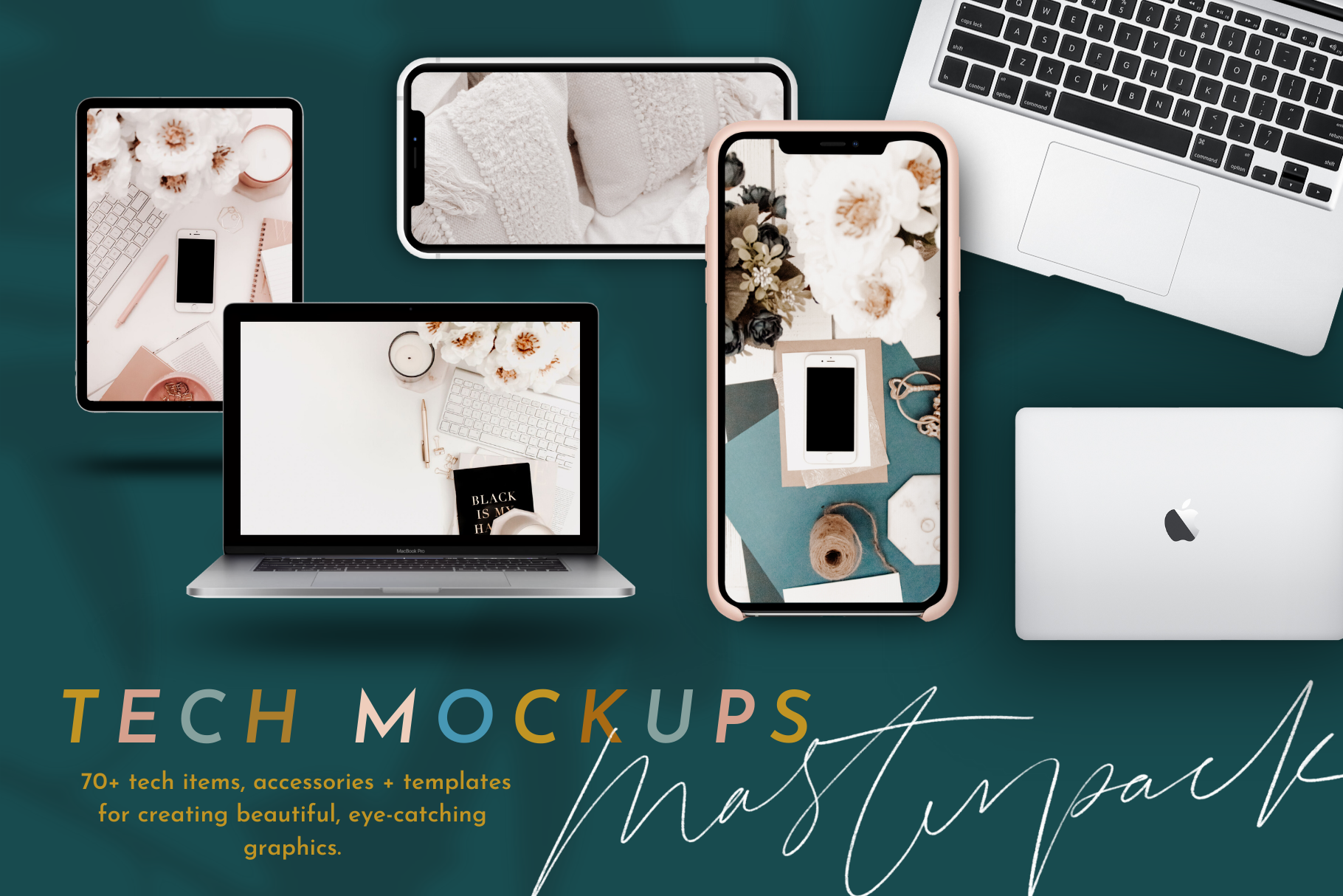 Tech Mockups Masterpack, a Books & Magazine Mockup by Girl Boss Stock