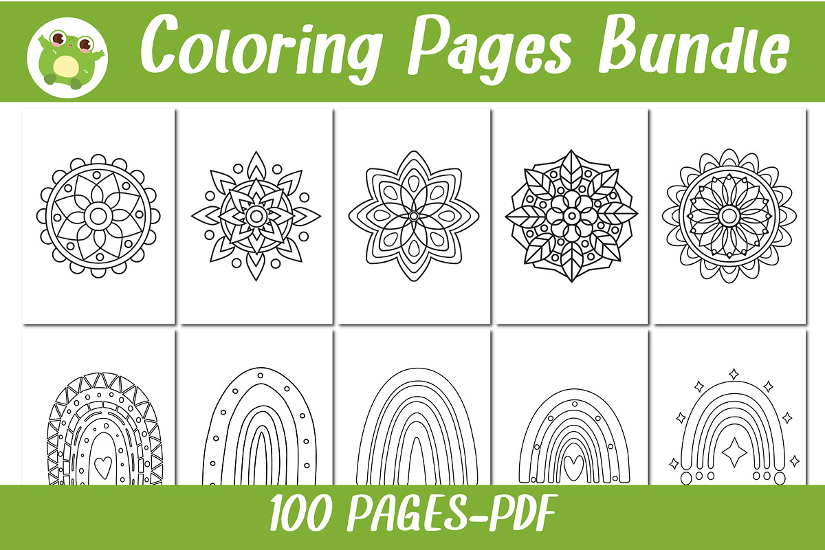 Coloring Pages Kdp Set 100 Pages