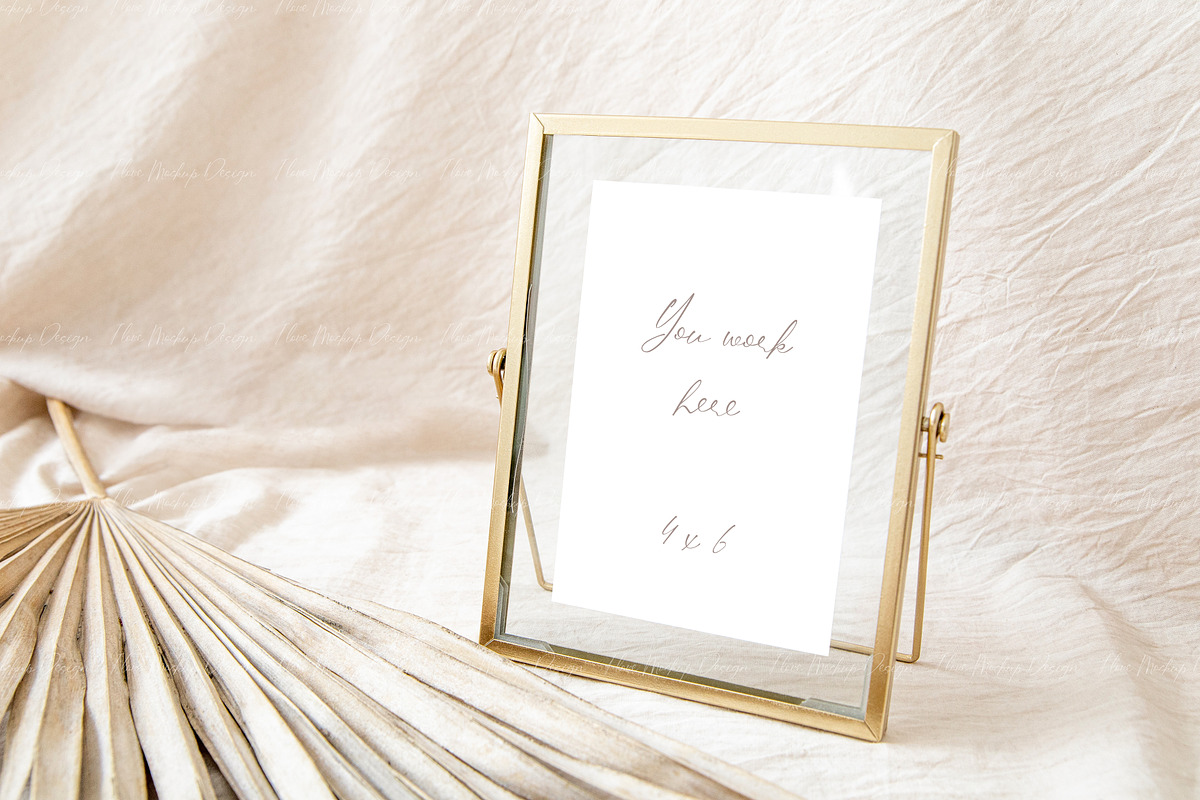 4x6 Table Number Mockup,Frame Mockup, a Product Mockup by ILoveMockupDesign