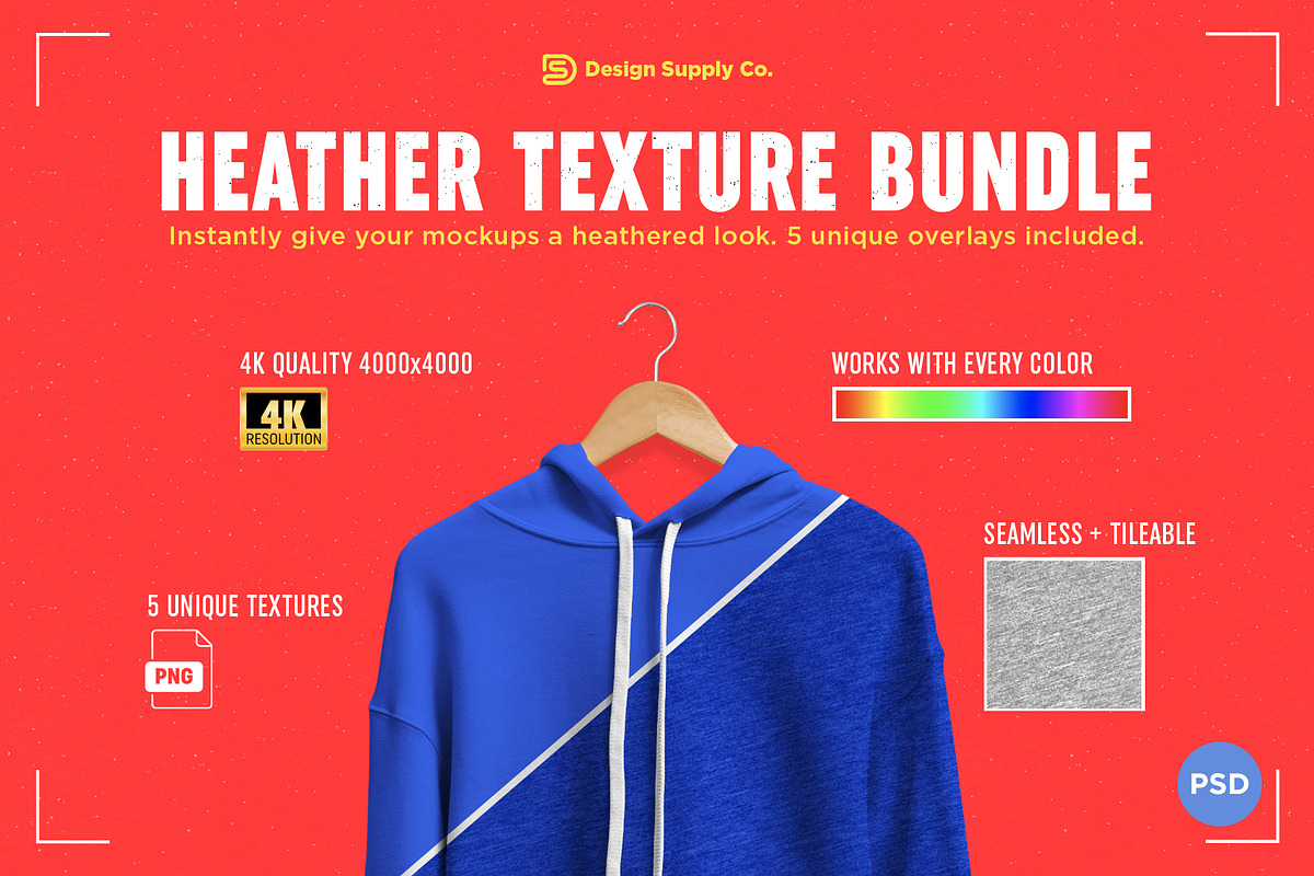 Heather Textures Bundle, a Texture Graphic by DesignSupply Co.