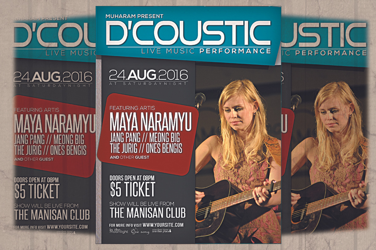 Acoustic Music Flyer / Poster, a Flyer Template by Septian