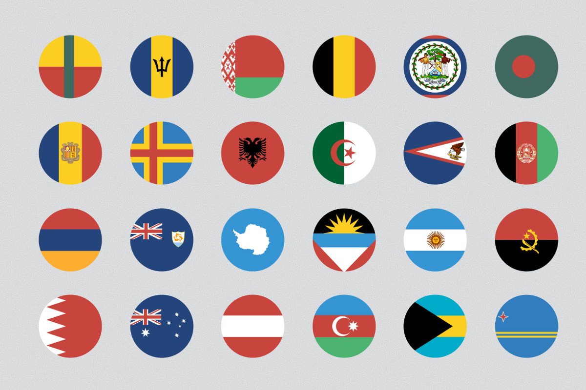 255 Flat & Vector Circular Flag