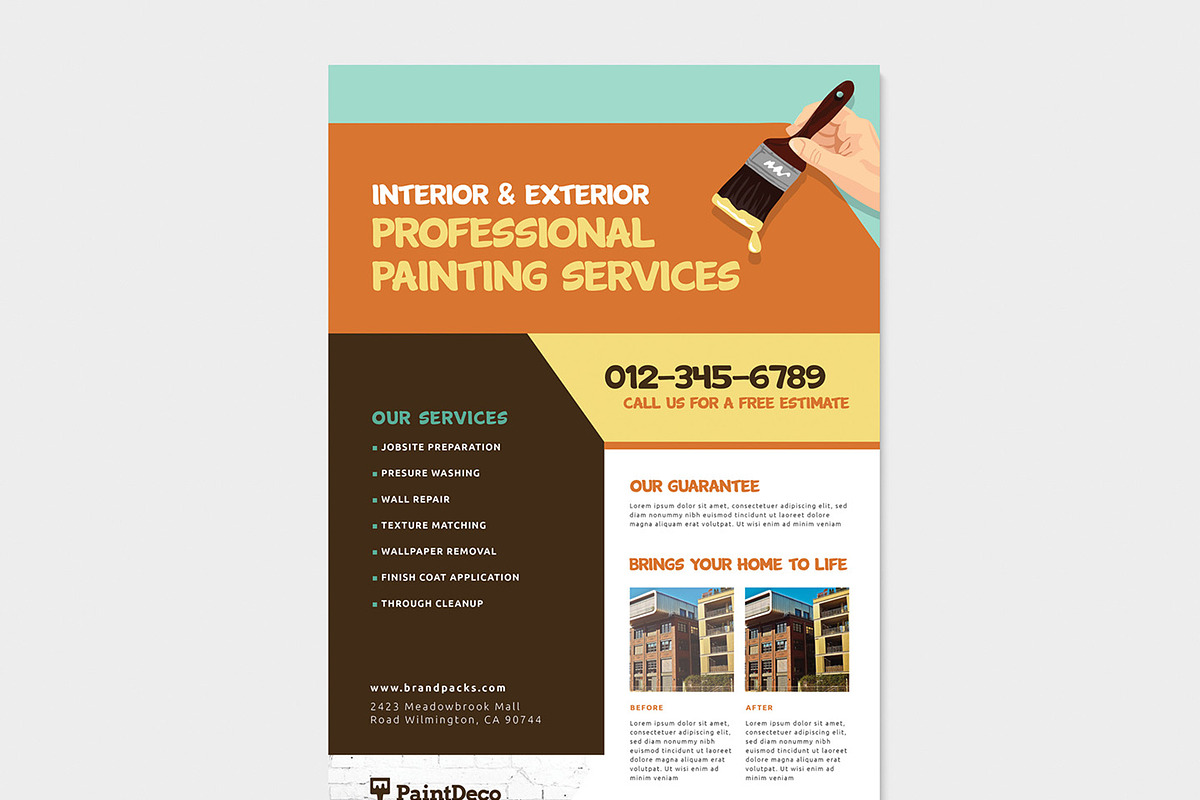A4 Painter & Decorator Poster, a Flyer Template by BrandPacks