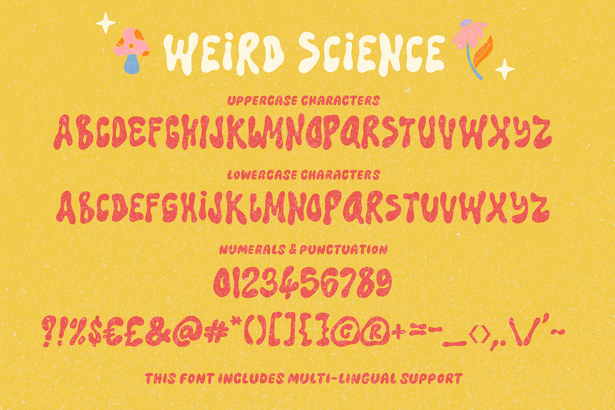 Weird Science Font & Doodles, a Font by ReveryWorks
