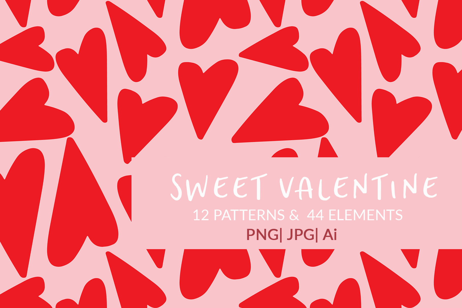 Sweet Valentine Patterns & Elements, a Pattern Graphic by Sweet Fig