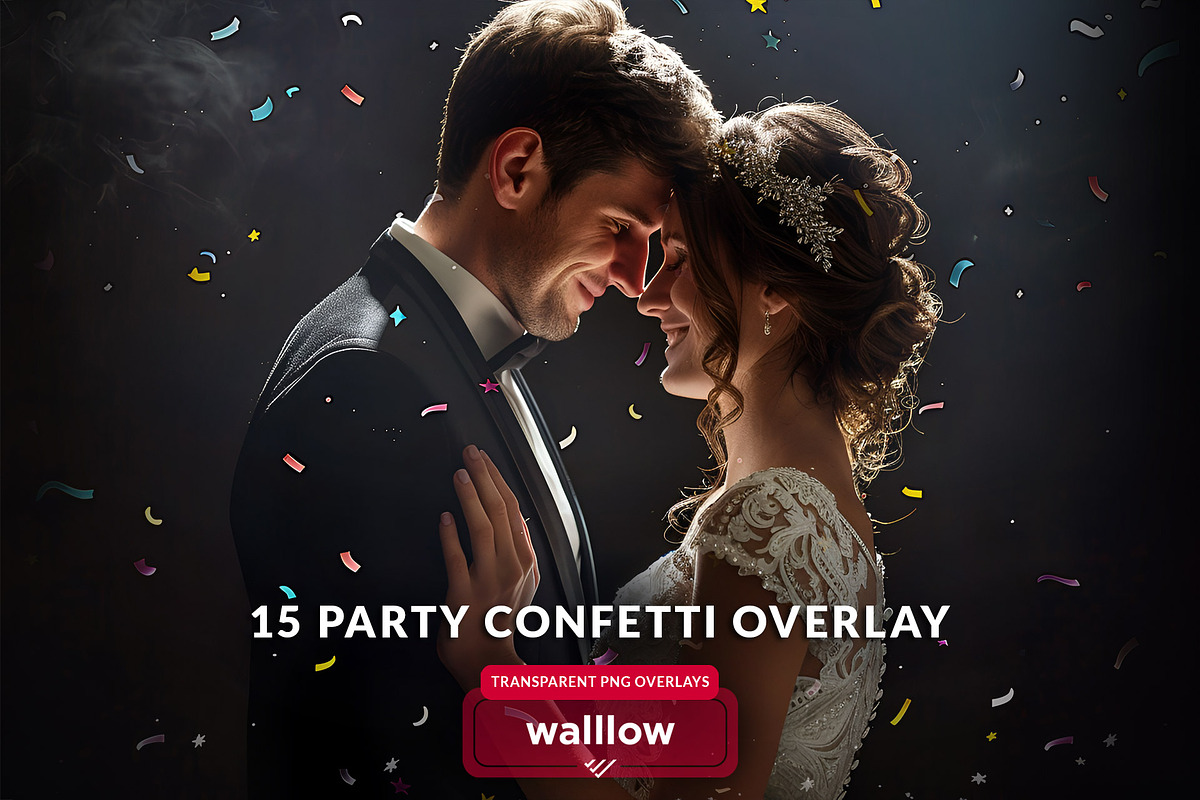 Party Confetti Transparent overlays, a Layer Style Add-On by Walllow ...
