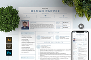 One-Page Resume Template with Cover Letter