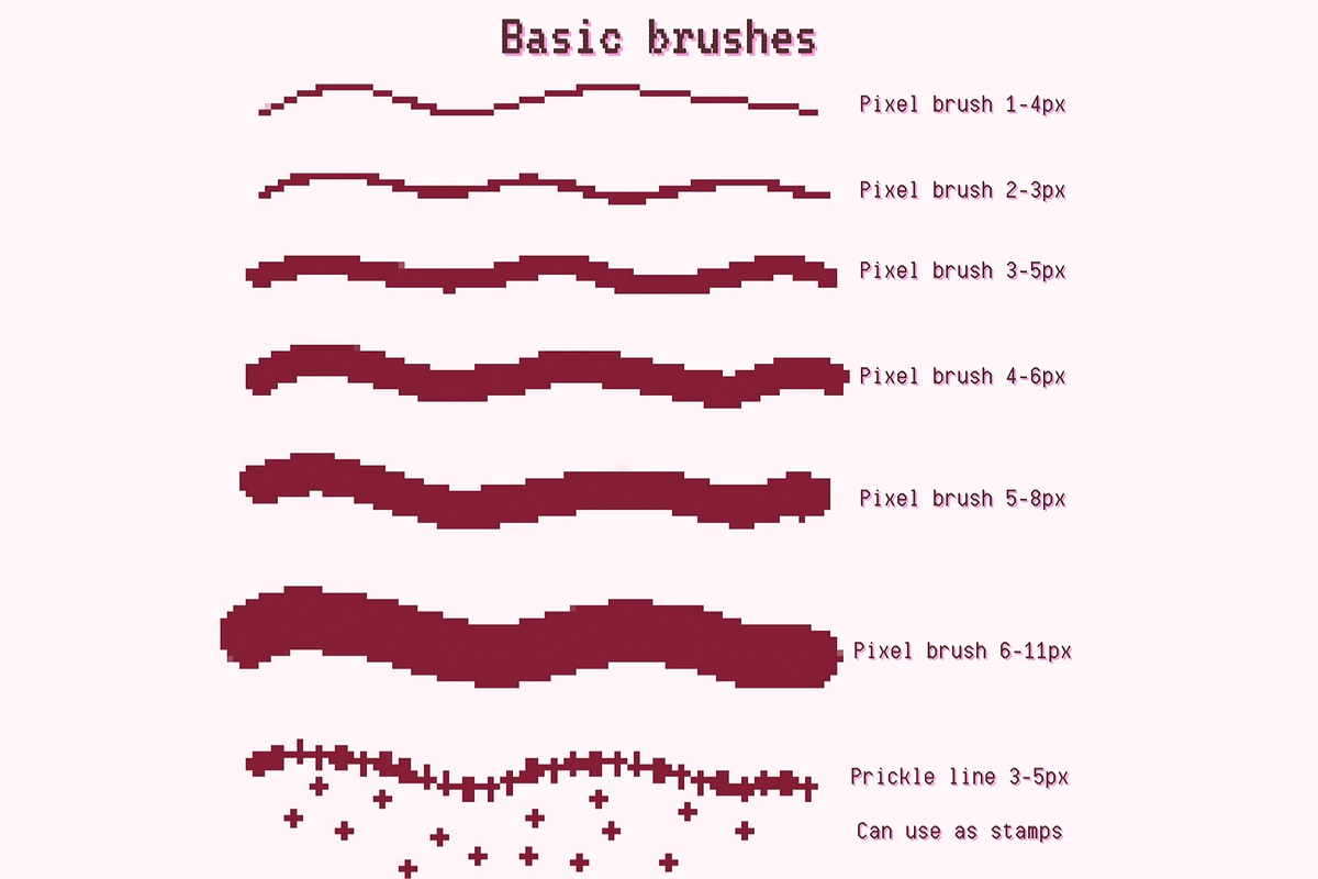 23 Pixel iBox Procreate brushes, a Brush Add-On by ProcreateiBox | Creative Market