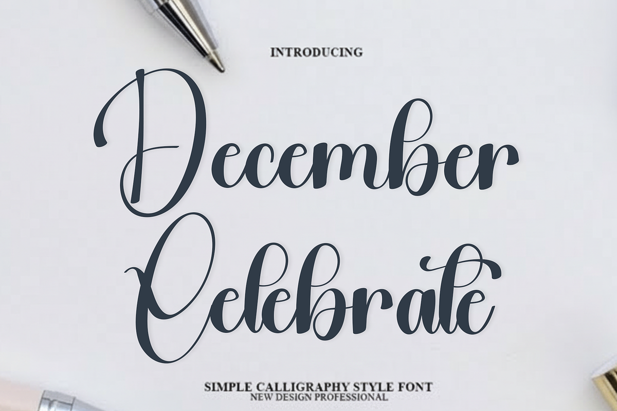 December Celebrate, a Handwritten Font by InermediaSTUDIO