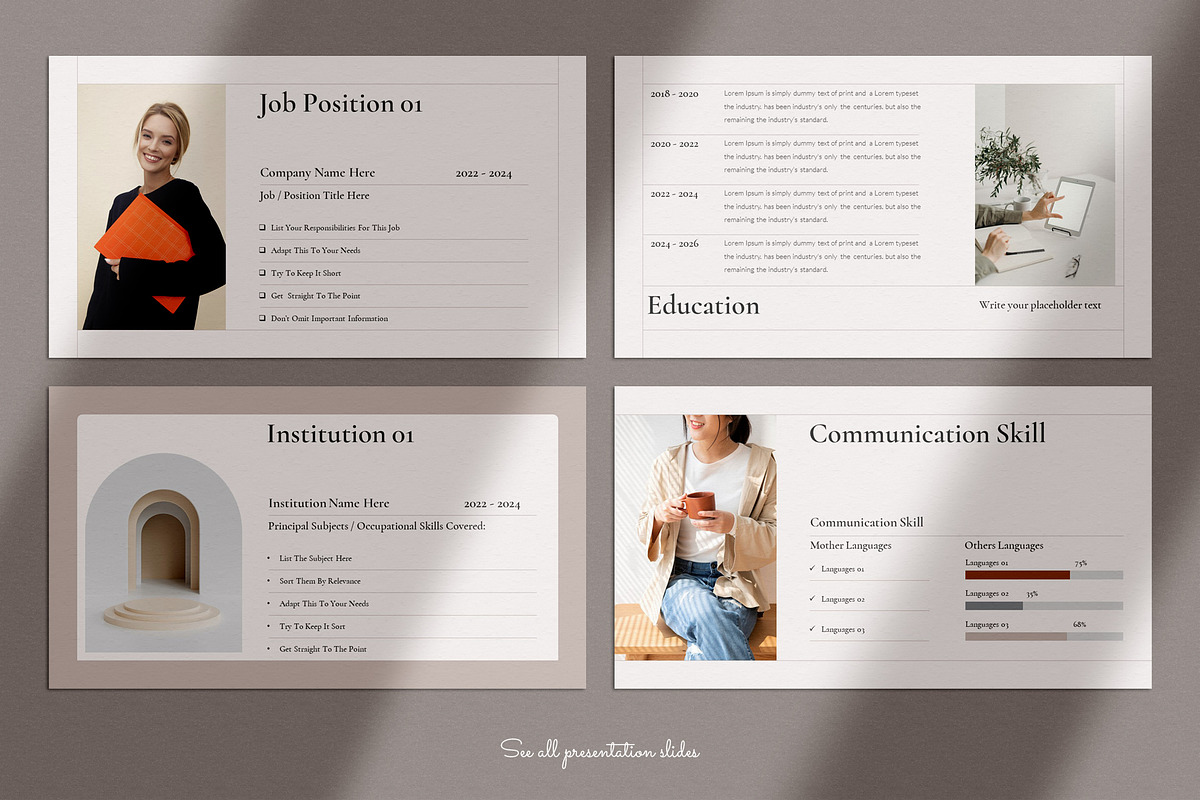 CV Presentation Template, a Presentation Template by TemplatesForest
