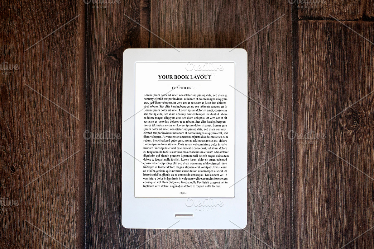 E-book Reader,MockUp, a Device Mockup by VIBE Collective
