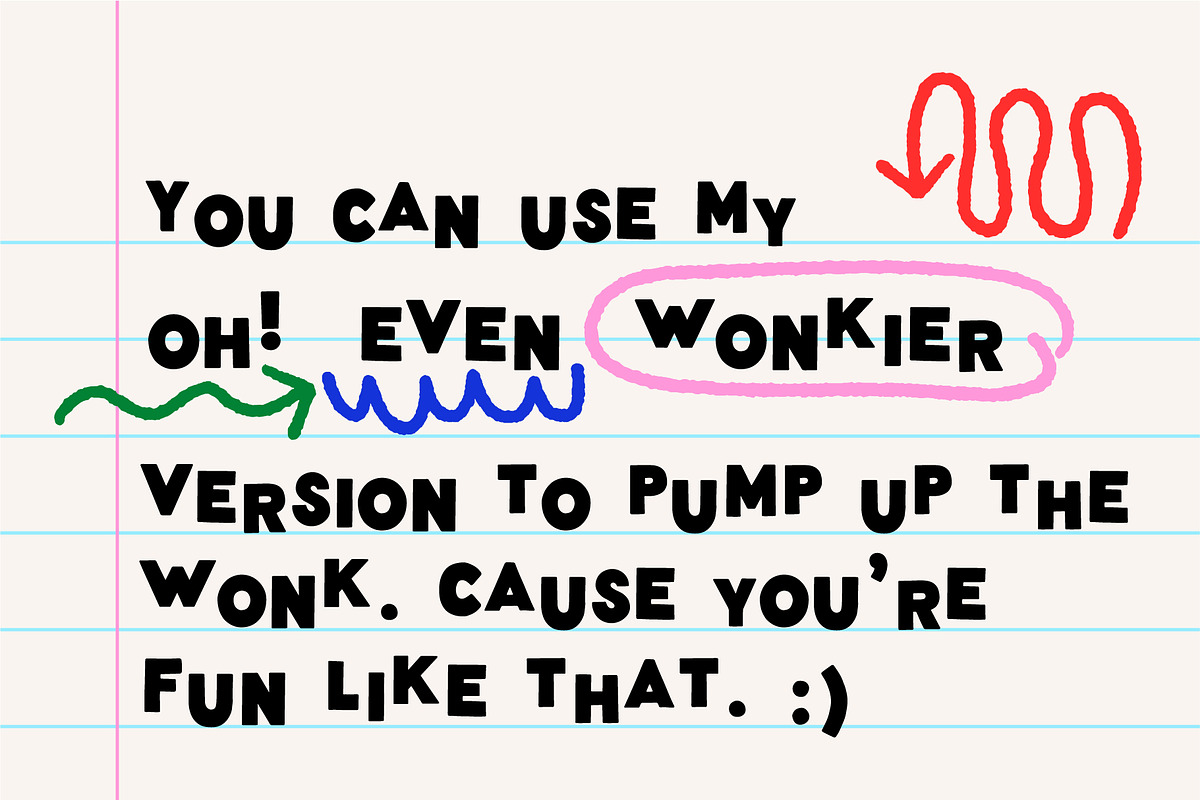 Wonky Font! A Clean & Blocky Font