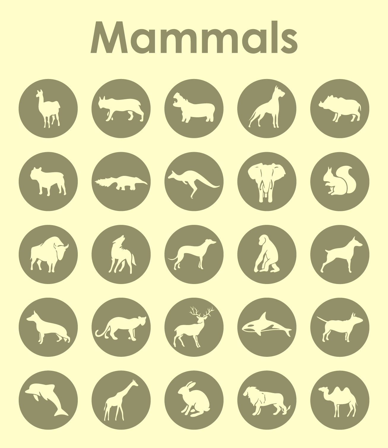 Mammals simple icons, an Icon by Palau