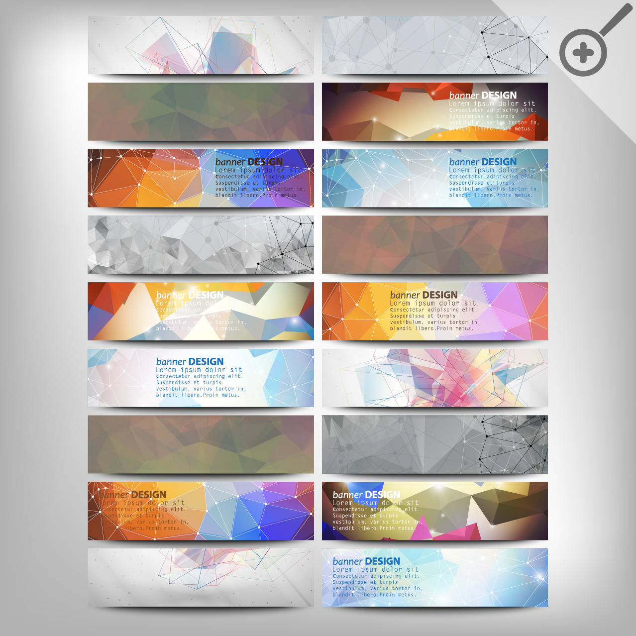 Colored abstract headers set | Work Illustrations ~ Creative Market