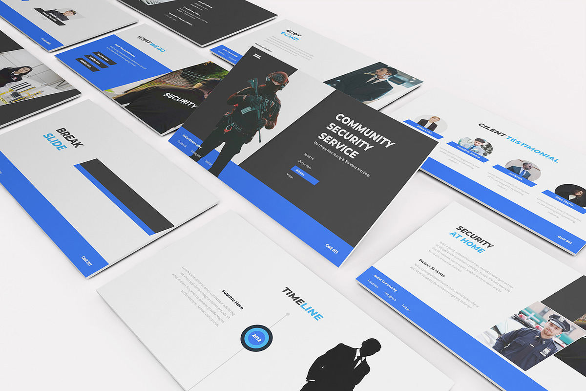 Security Guard Powerpoint Template, a Presentation Template by ...