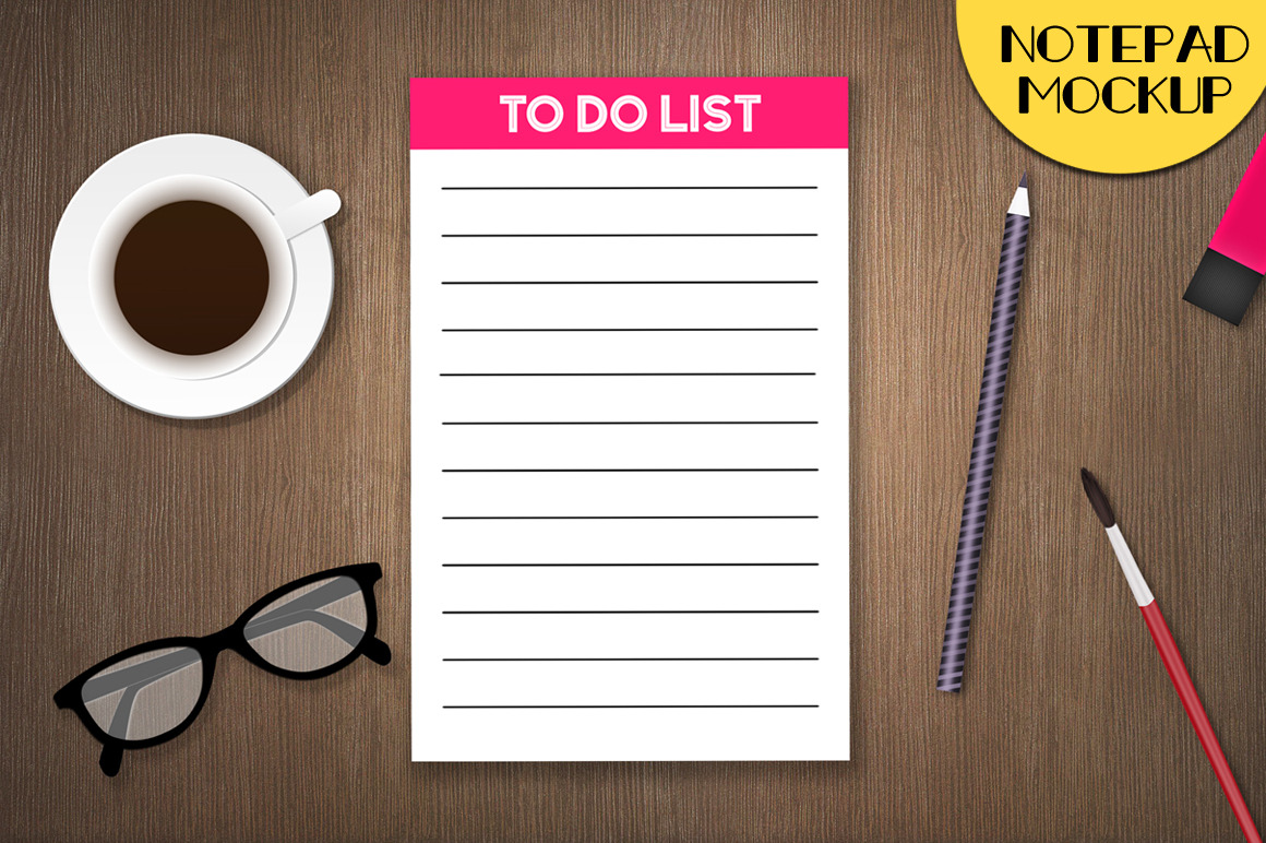 Notepad Mockup v1 | Pen & Pencil Mockups ~ Creative Market