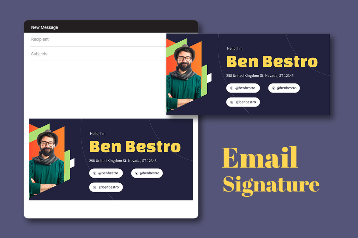 Graphic Designer Email Signature, an Email Template by Rahardi Creative