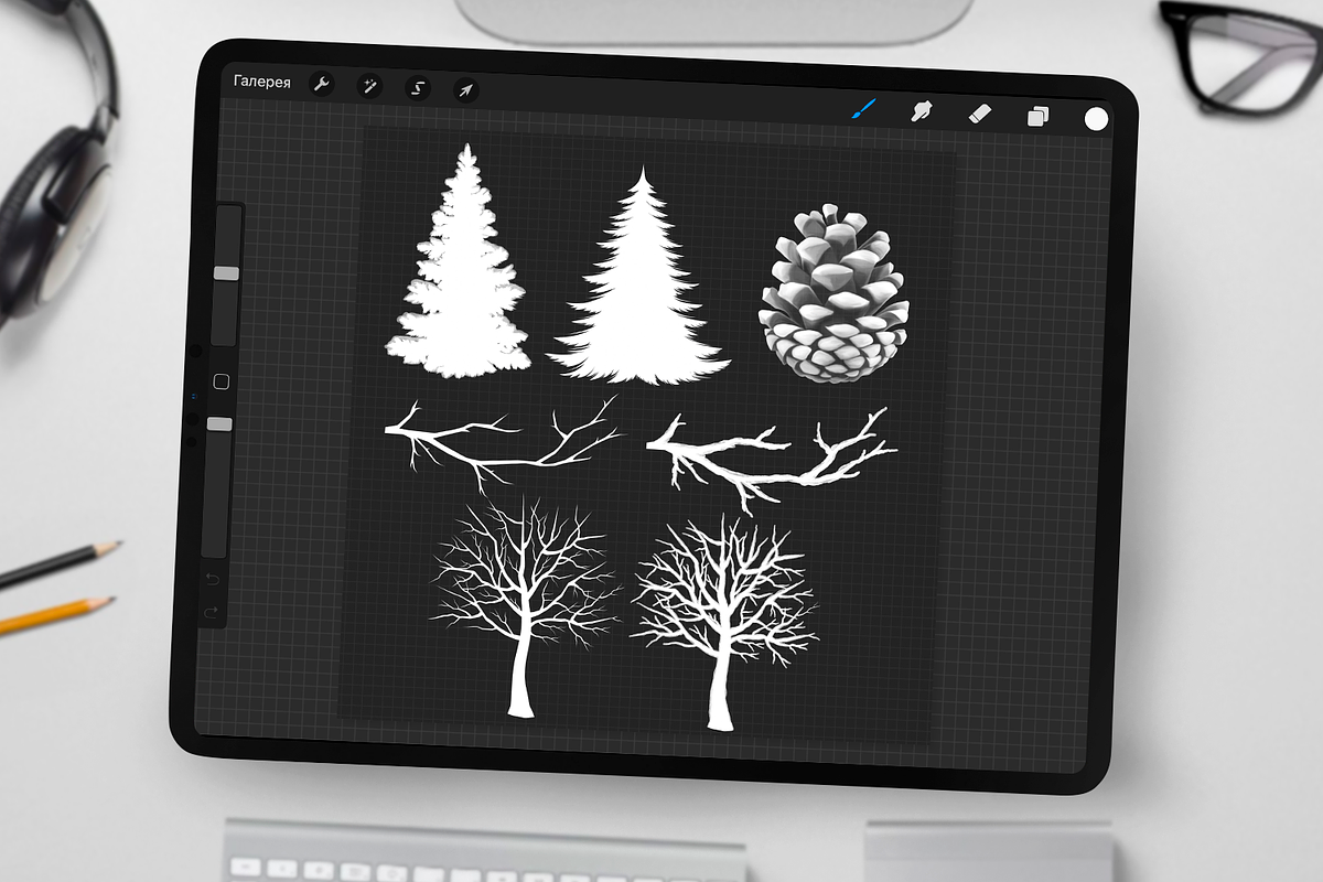 Winter Forest Brush Set for Procreate