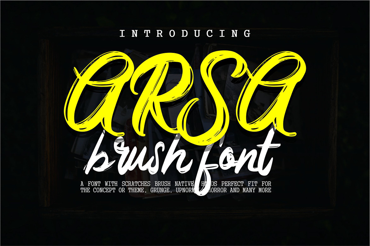 Arsa - Brush Font, a Script Font by KAZ by IanMikraz Studio