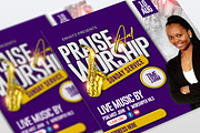 Praise and worship church flyer