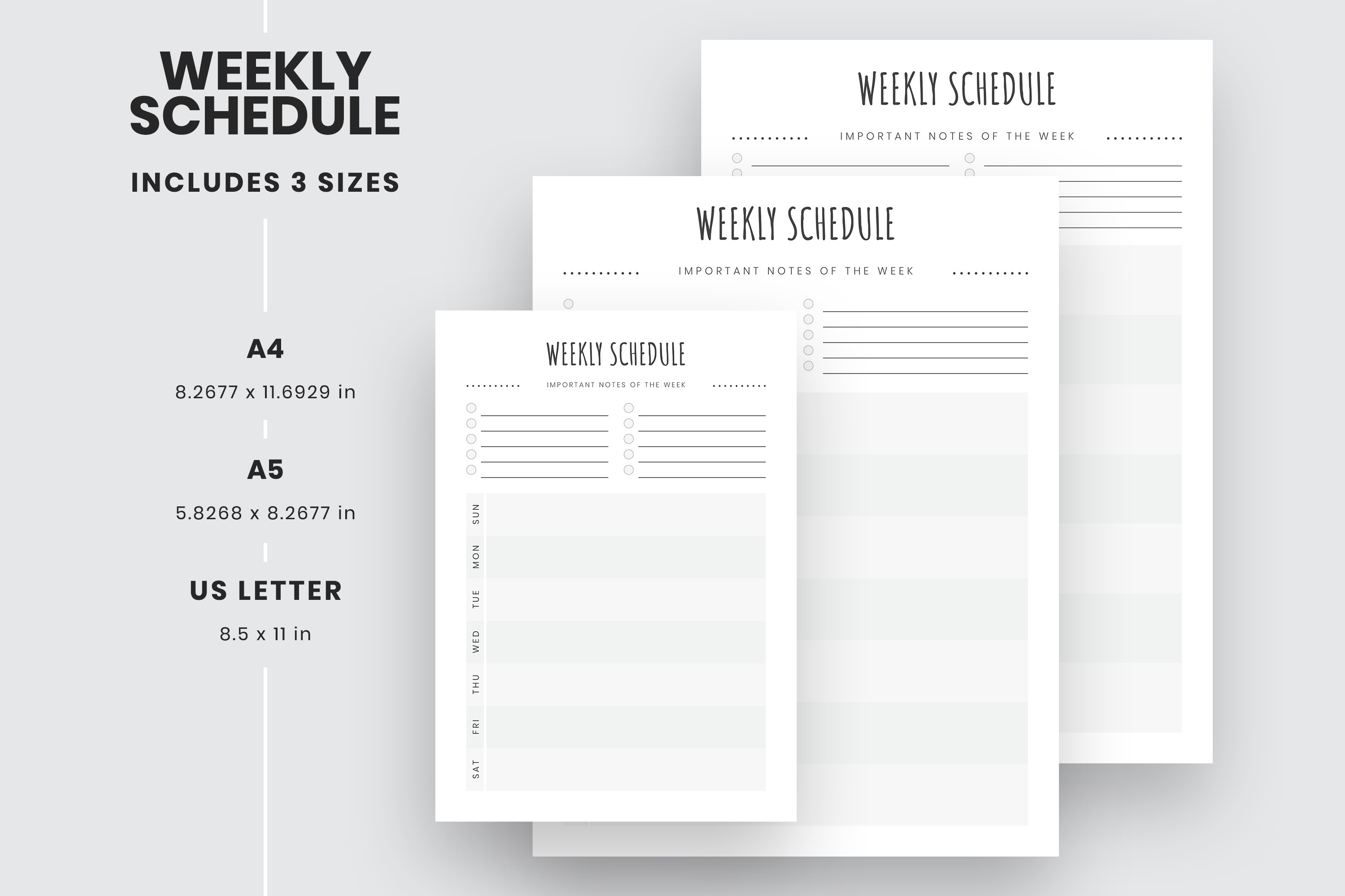 Weekly Planner sheet, a Stationery Template by Amit Debnath