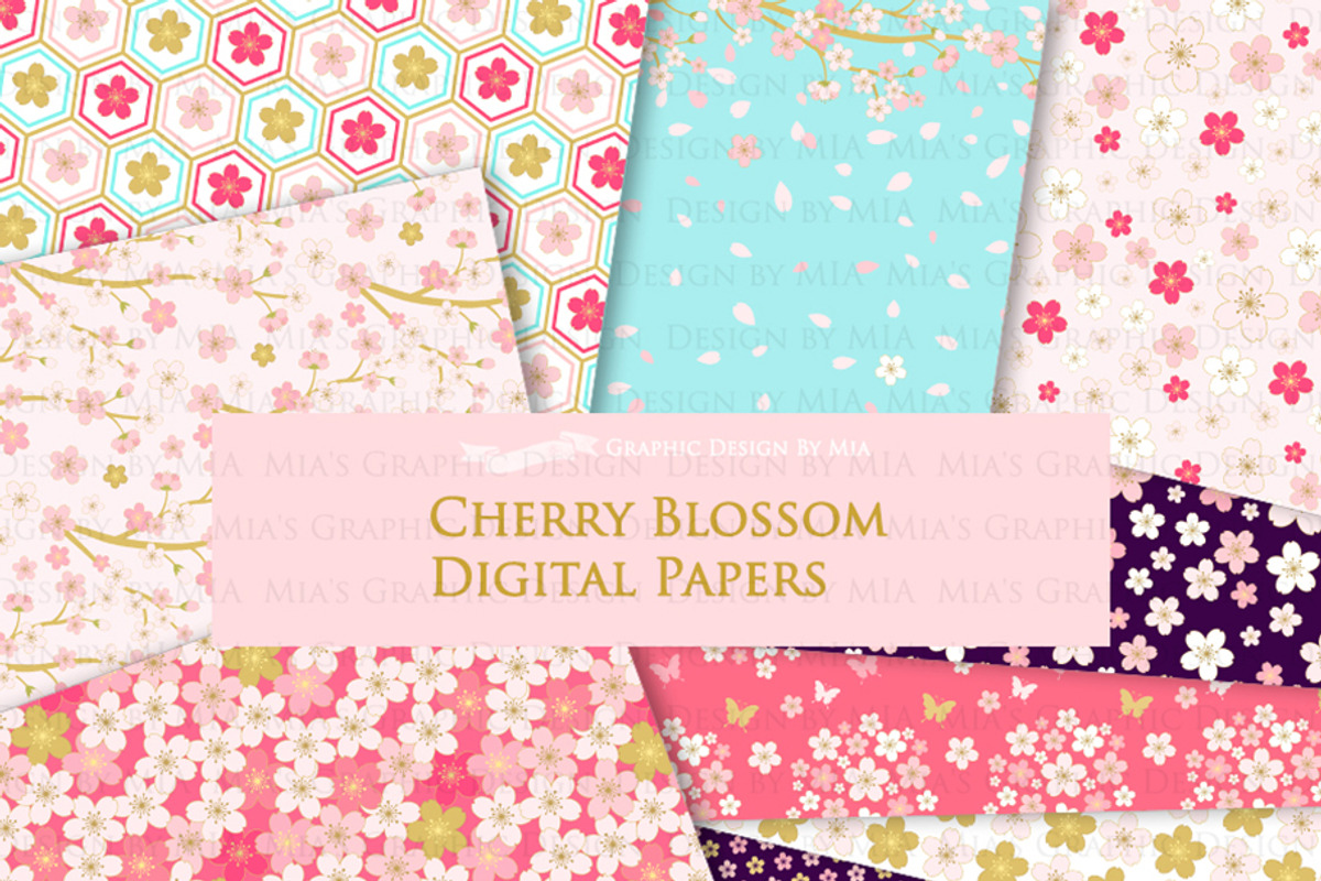 Cherry Blossom, Japanese Sakura, an Illustration by Mia's Graphic Design