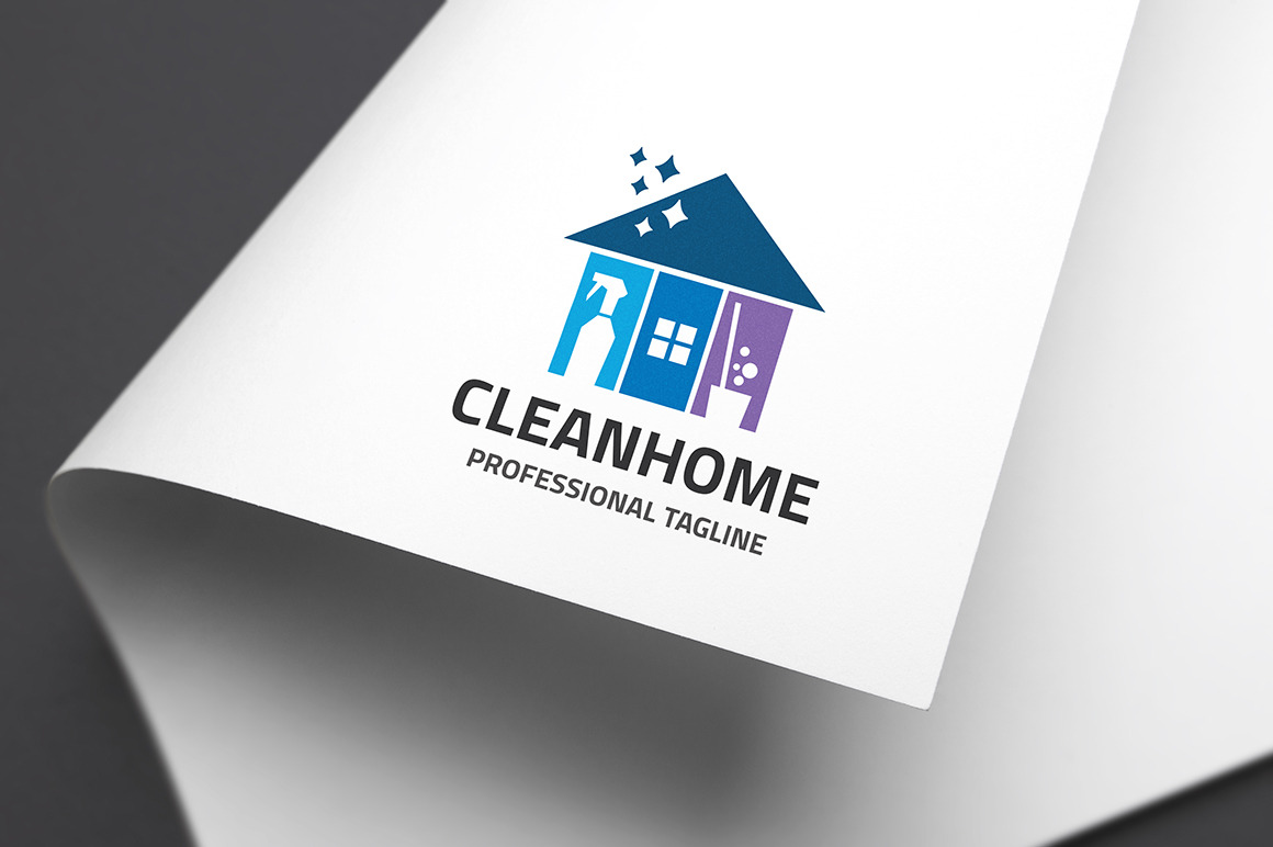 Clean Home Logo, a Branding & Logo Template by Design_Planet