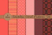 CORAL seamless patterns set, a Pattern Graphic by Futurel