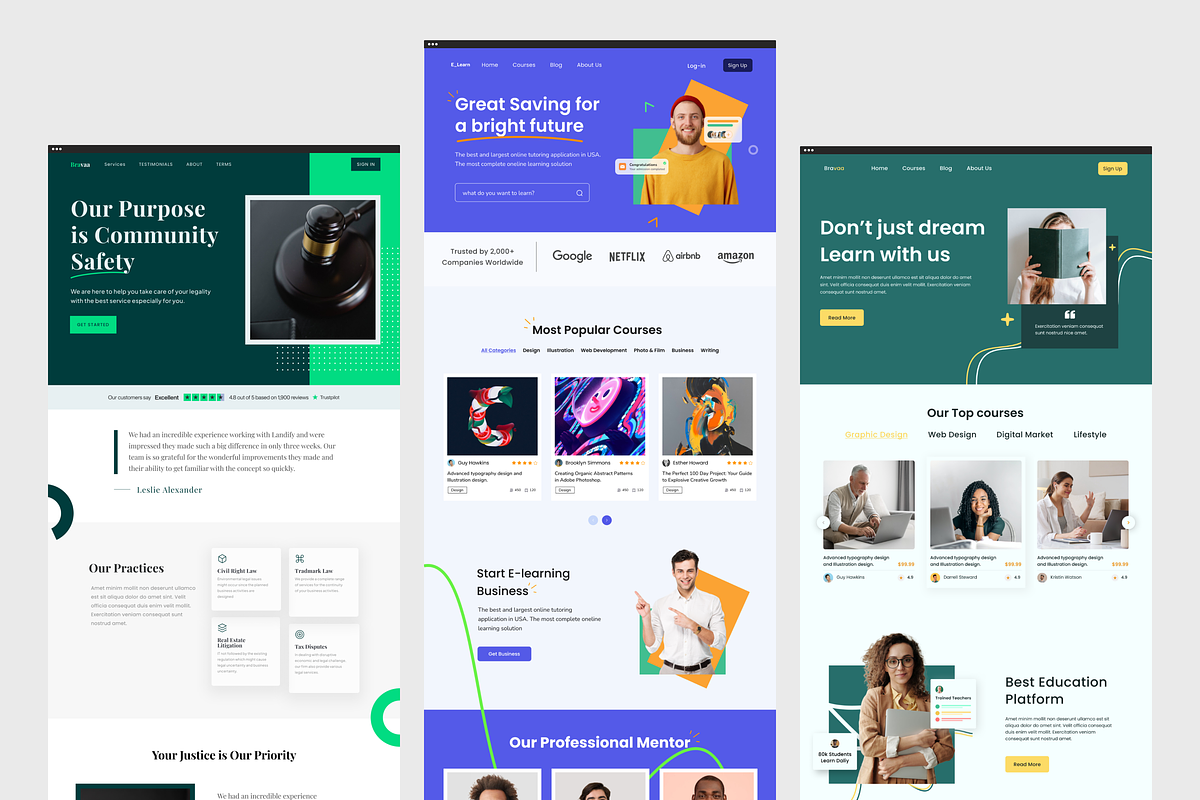 Multi concept landing page, a Landing Page Template by Ahmed Rubel