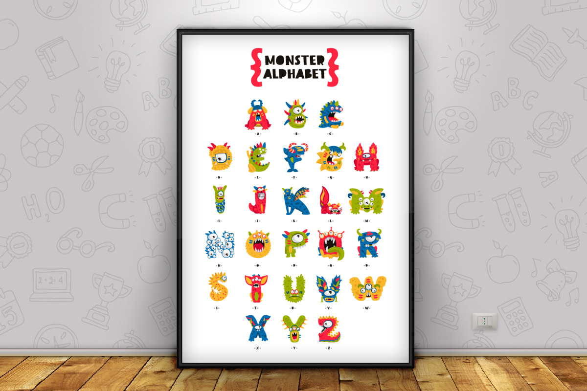 Monster Alphabet, an Animal Illustration by chekart