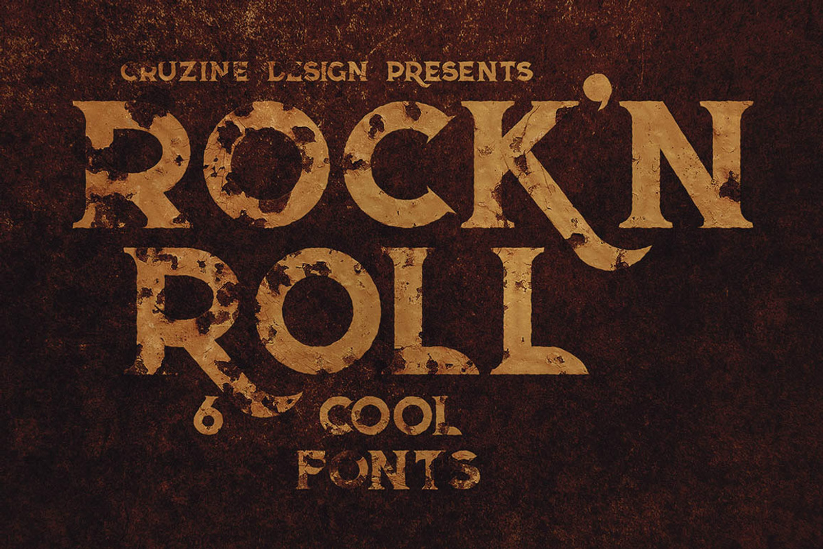 Rock'n Roll Typeface, a Font by Cruzine