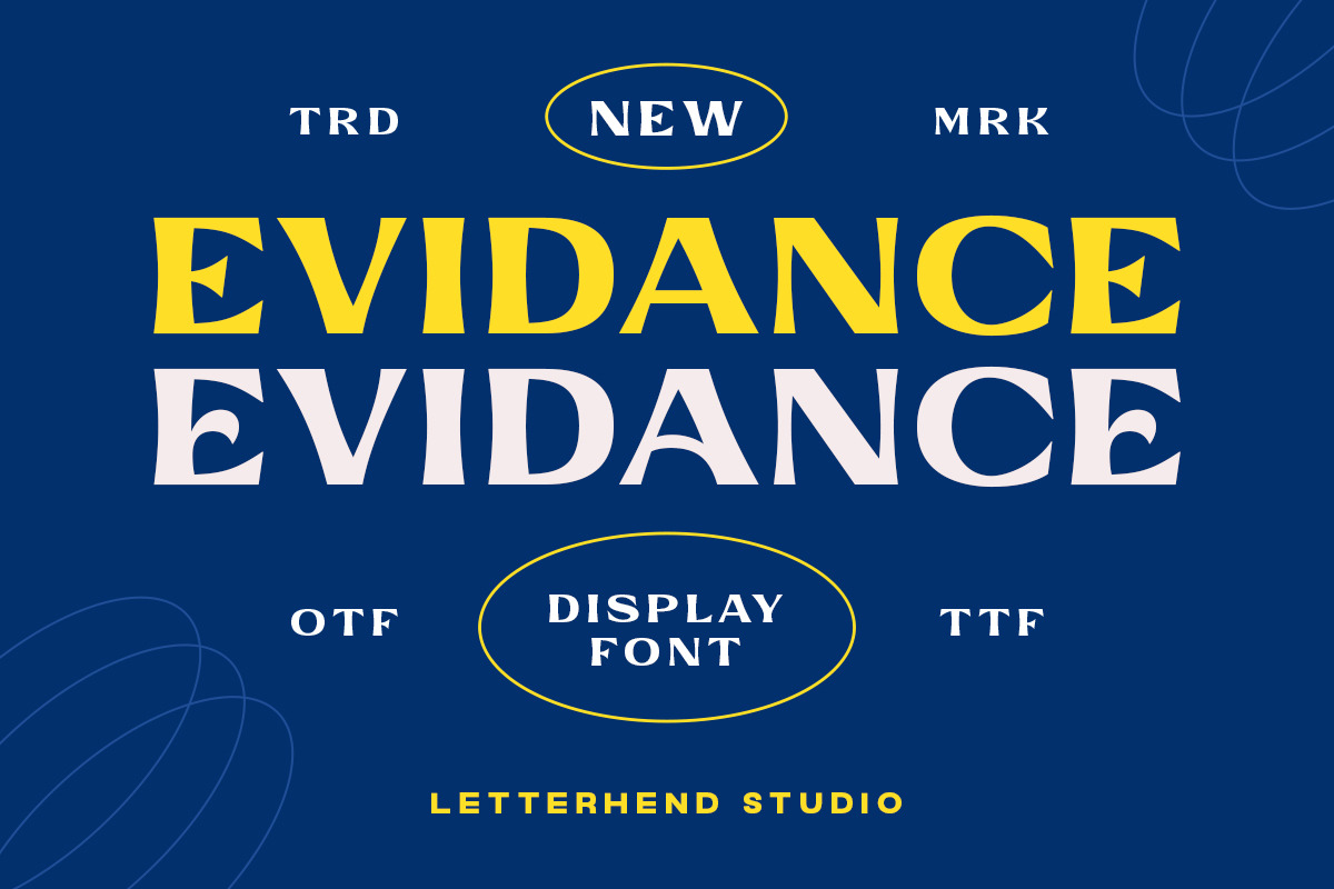Evidance - Display Font, a Font by Letterhend Studio
