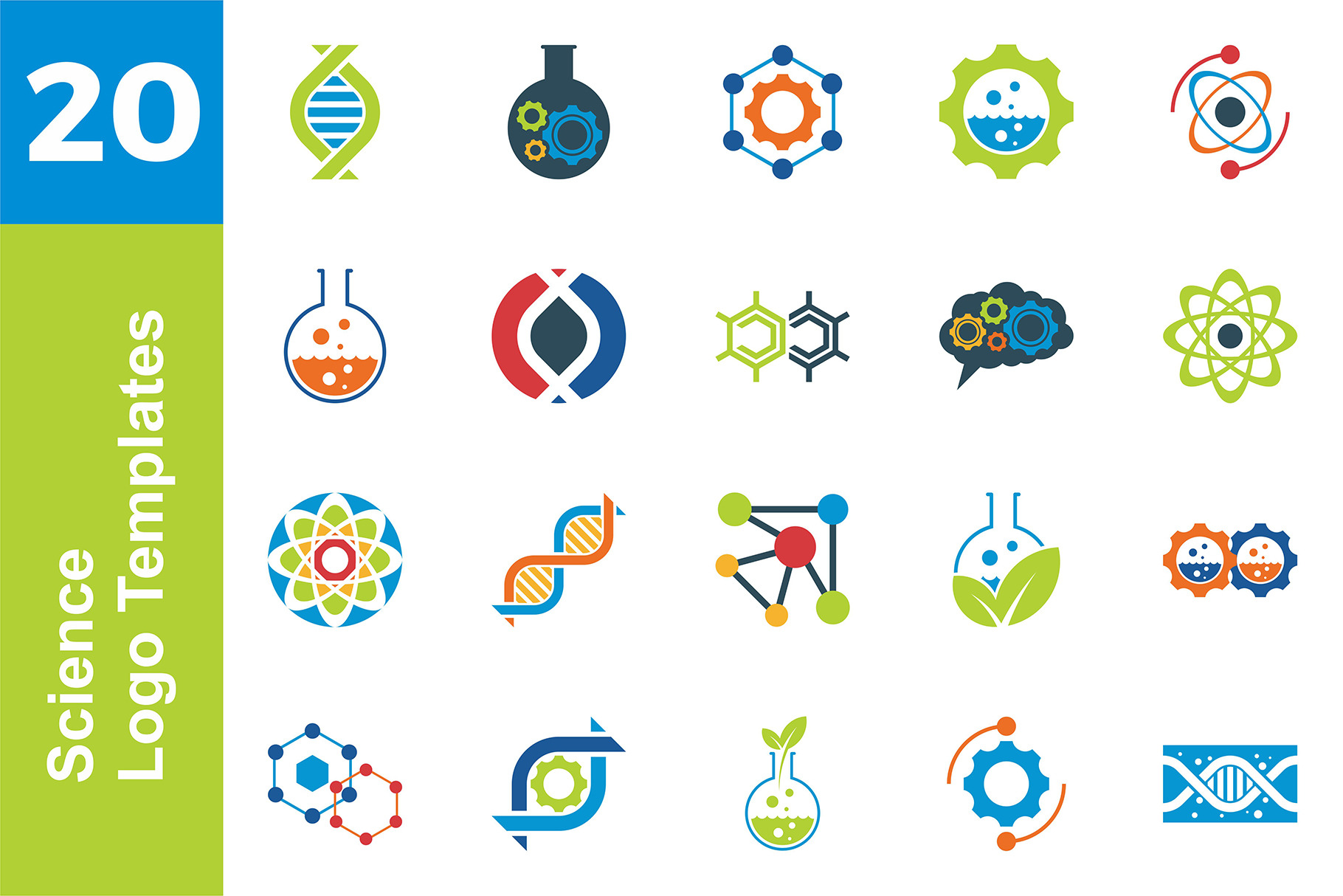 20 Logo Science Template Bundle, a Branding & Logo Template by ...