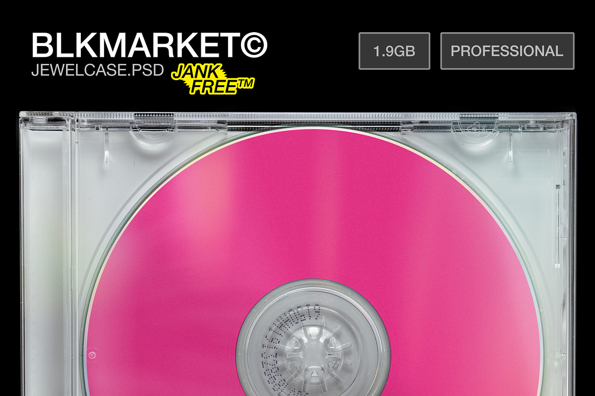 Jewelcase.psd - CD Case Mockup, a Product Mockup by BLKMARKET©
