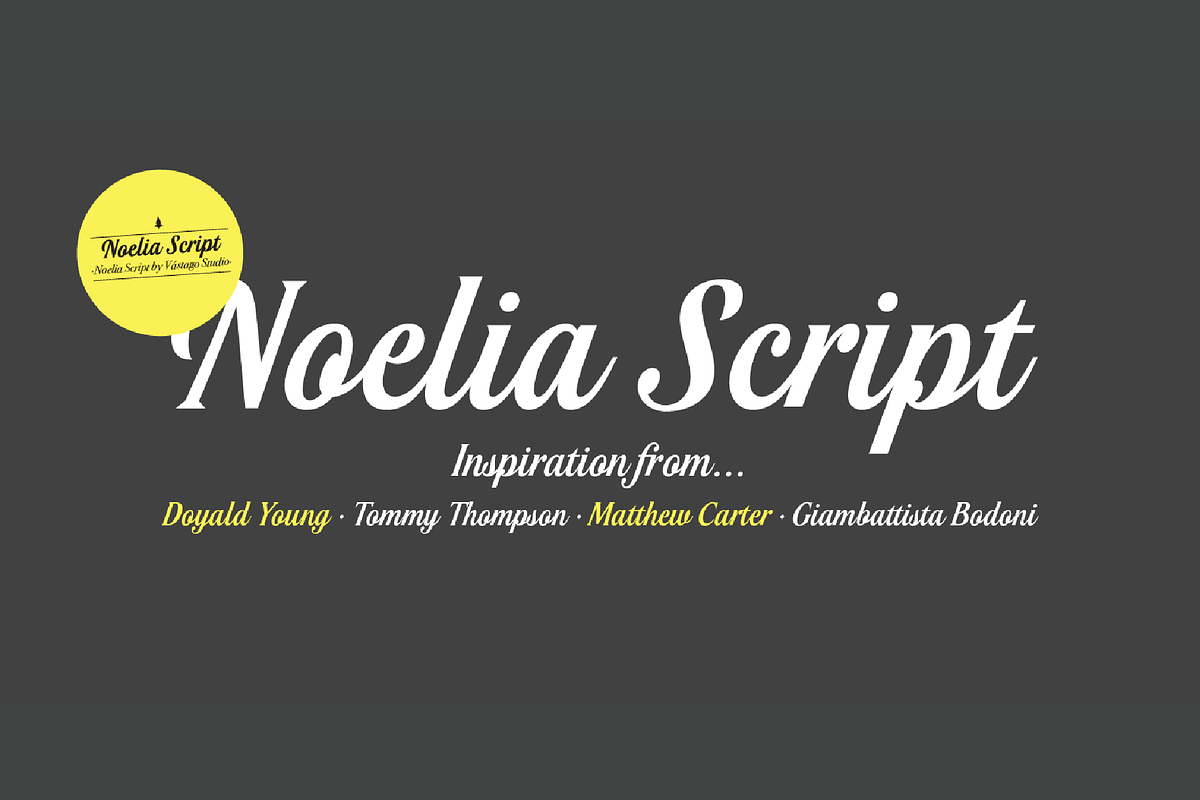 Noelia Script Pro, a Script Font by Vastago Studio